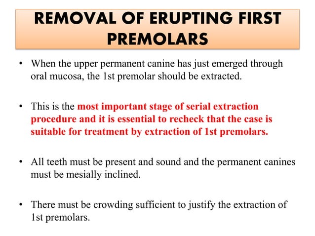 serial extraction | PPT