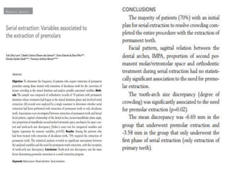 serial extraction | PPTX