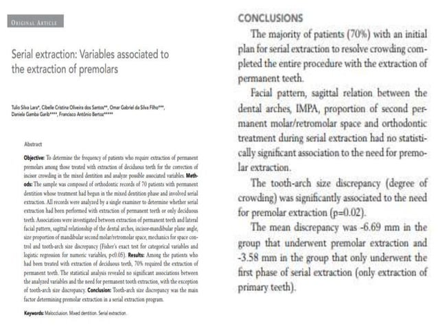 serial extraction | PPTX