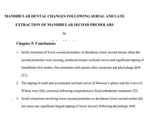 serial extraction | PPTX