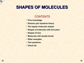 AS Level Chemistry - Shapes of molecules | PPT