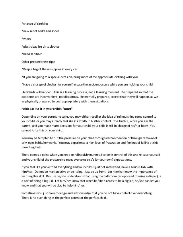 15 Simple Habits to Getting your Child Potty Trained