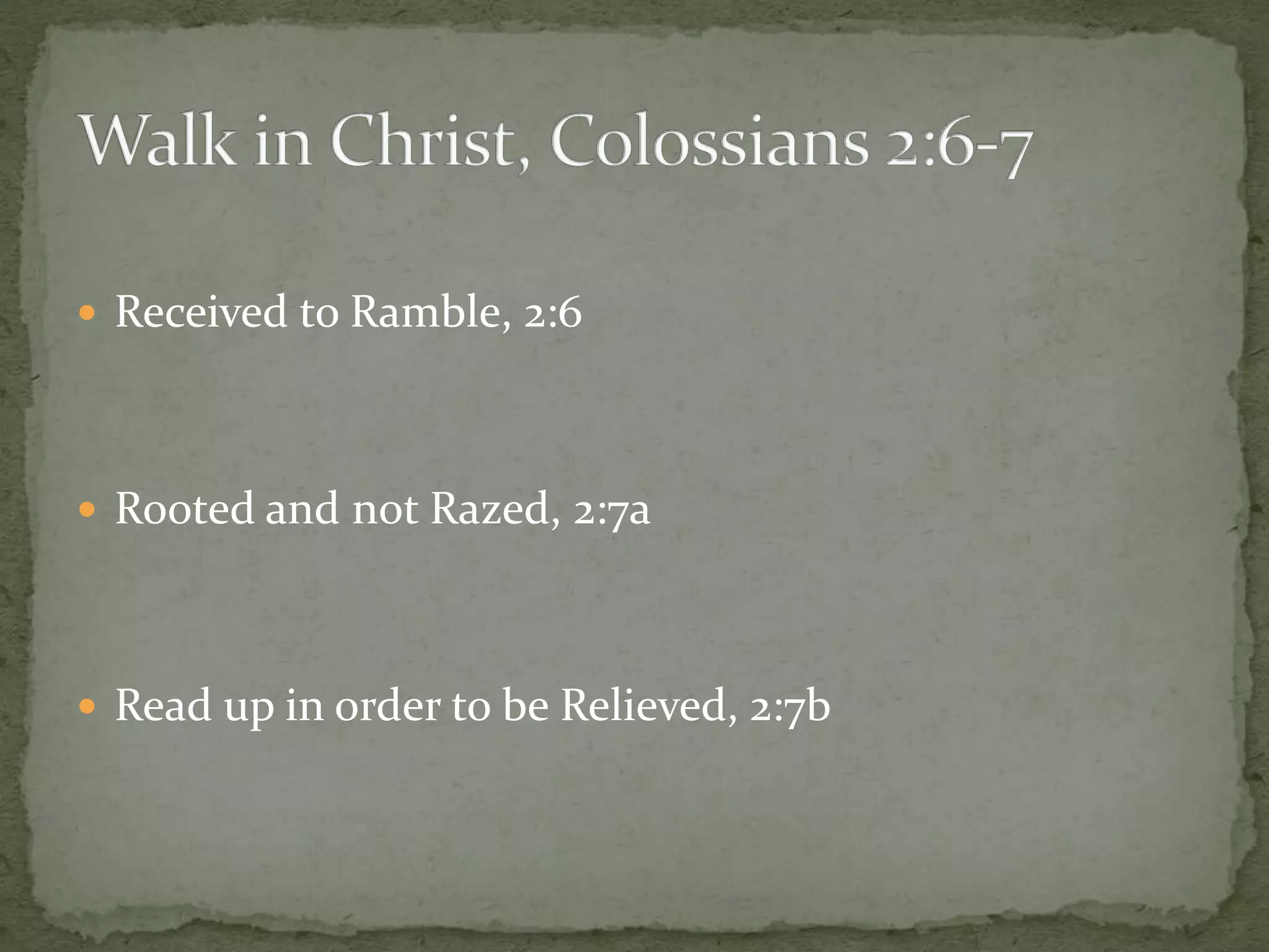 15 ss walk in christ | PPT