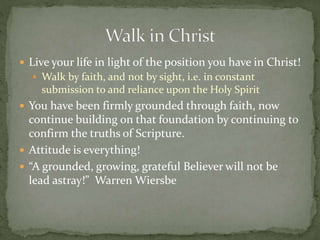 15 ss walk in christ | PPTX