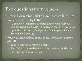 15 ss walk in christ | PPT
