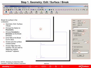 WORKSHOP STIFFENED PLATE WITH SOFTWARE PATRAN | PDF
