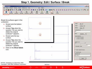 WORKSHOP STIFFENED PLATE WITH SOFTWARE PATRAN | PDF