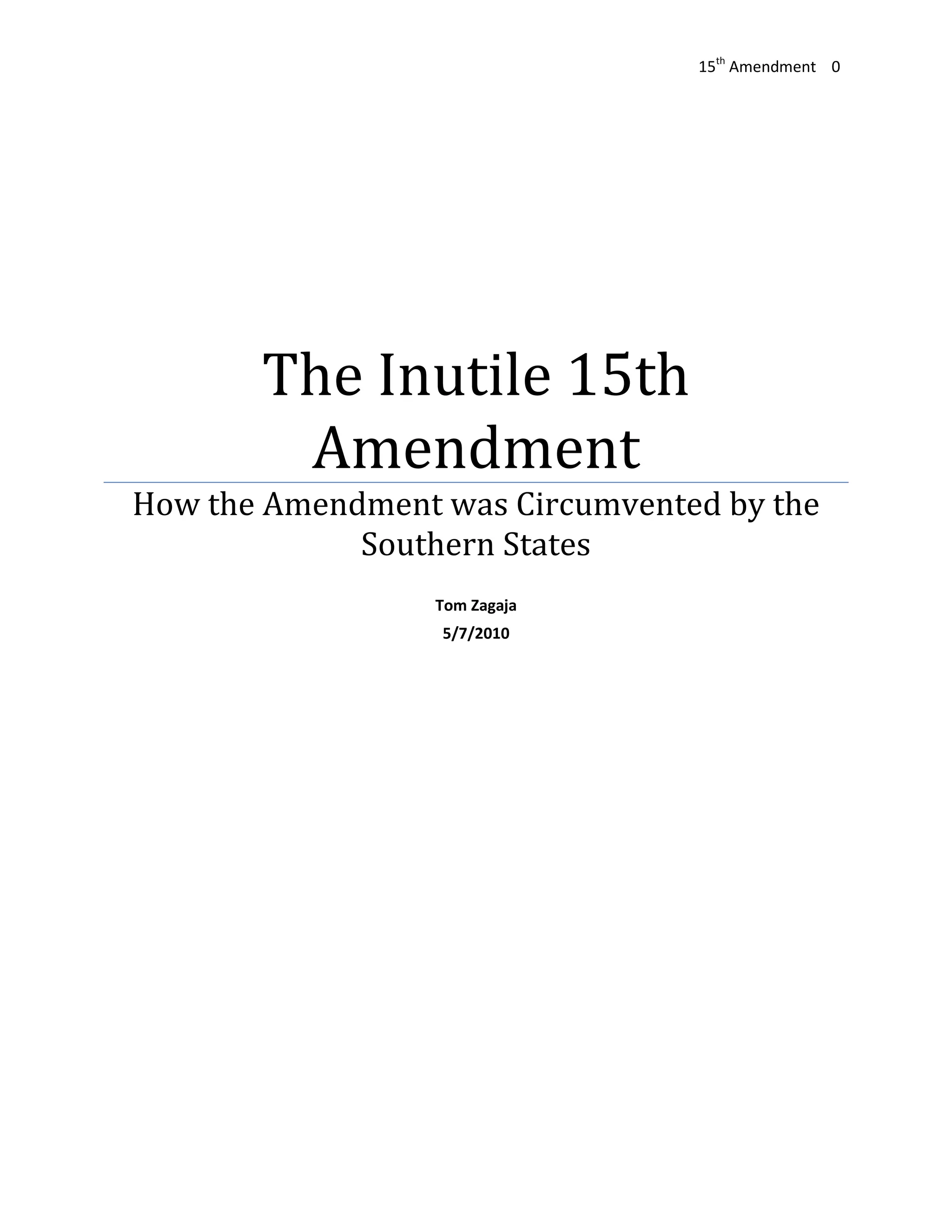 15th amendment | PDF