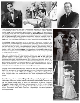 15) The Hollywood Art Hello Dolly! 1969 | PDF | Musicals | Genres