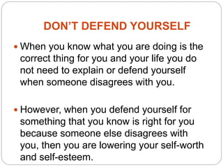 There's no need to defend yourself | PPTX