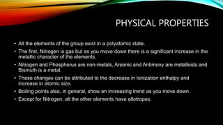 15th Group Element Class 12th Chemistry CBSE | PPTX