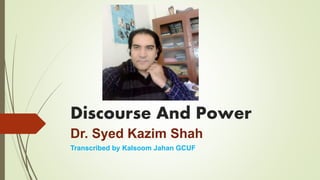 DISCOURSE AND POWER | PPTX