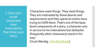 15 Tips for Creating Characters | PPTX