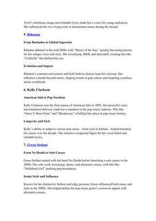 15 Top 2000s Female Pop Singers Who Ruled the Pop Charts.docx