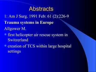 15 trauma care systems | PPT