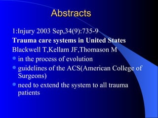 15 trauma care systems | PPT