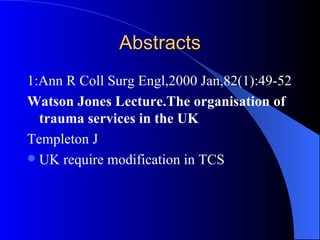 15 trauma care systems | PPT