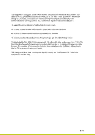 Case Study: TULI Programme, Finland | PDF | Business | Business and Finance