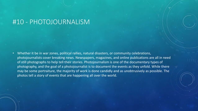 15 types of photography genres you can pursue | PPTX | Photography ...