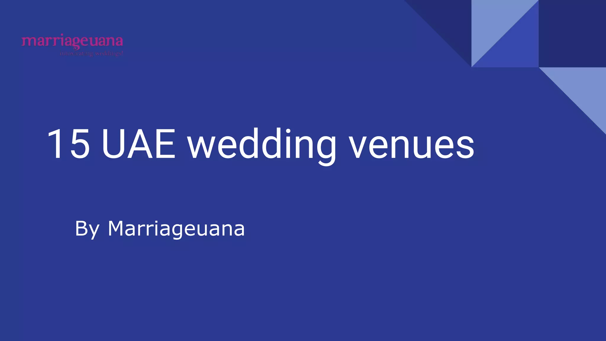 15 uae wedding venues | PPT