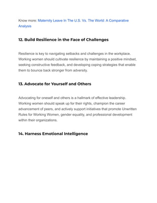 15 Unwritten Rules for Working Women | CIO Women Magazine | PDF