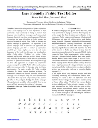 User Friendly Pashto Text Editor | PDF