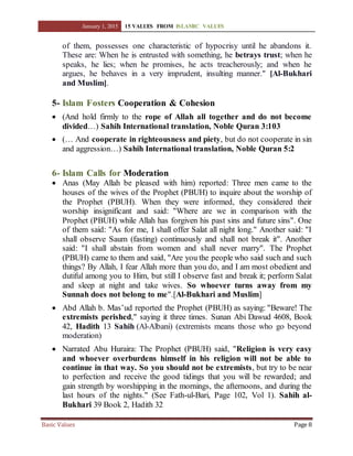 15 Values from the Islamic Values (Do You Know Them?) | PDF