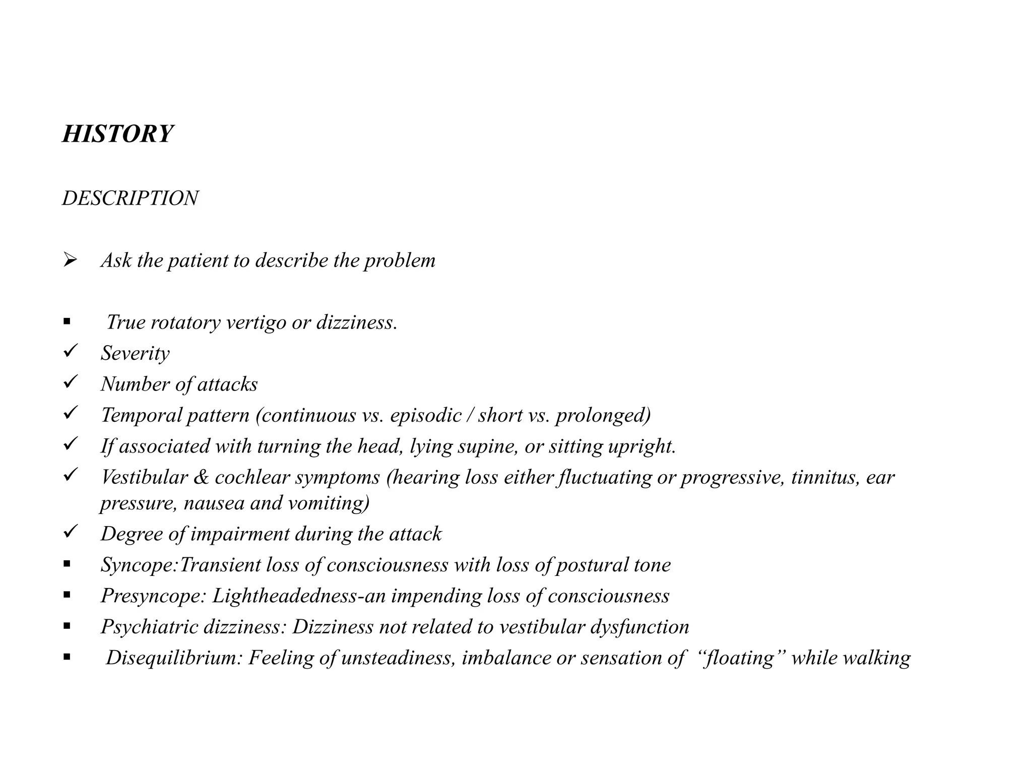 VERTIGO: CAUSES & MANAGEMENT | PPTX