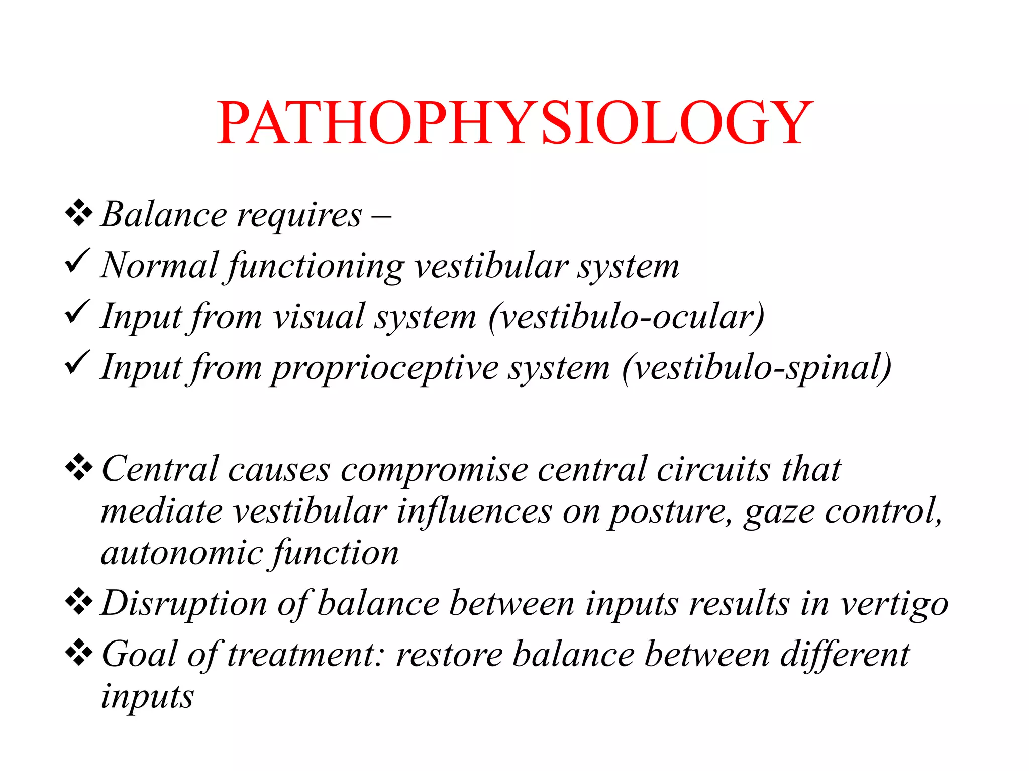 VERTIGO: CAUSES & MANAGEMENT | PPTX