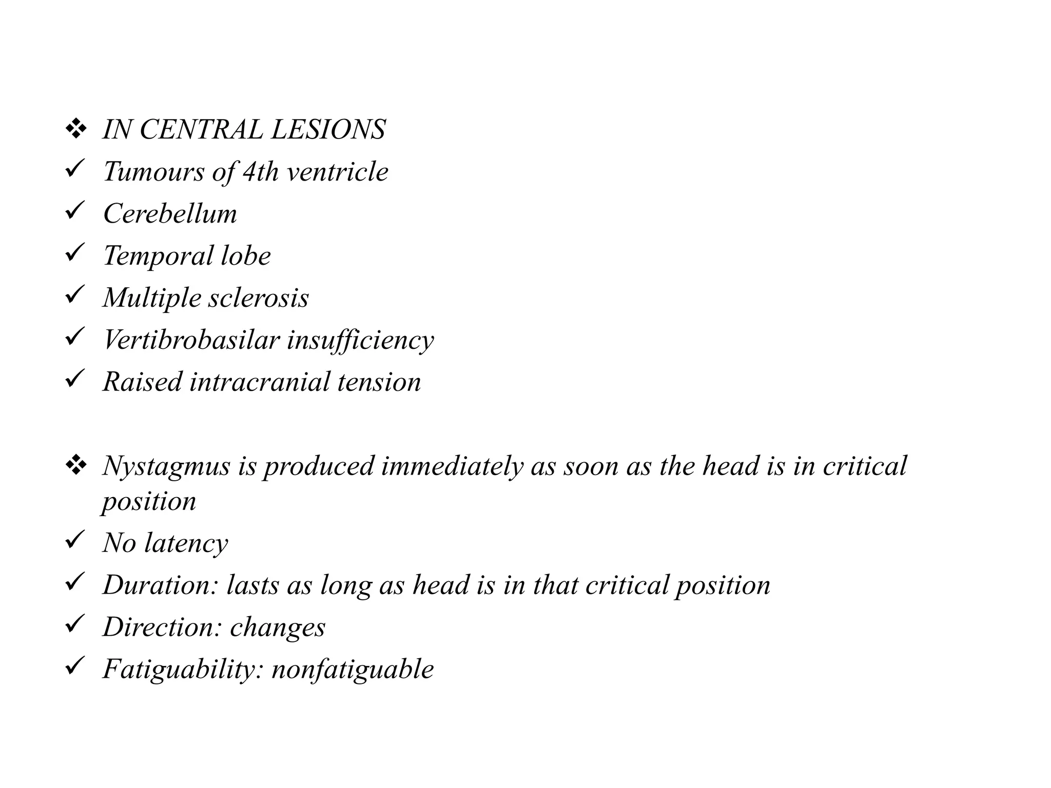 VERTIGO: CAUSES & MANAGEMENT | PPTX
