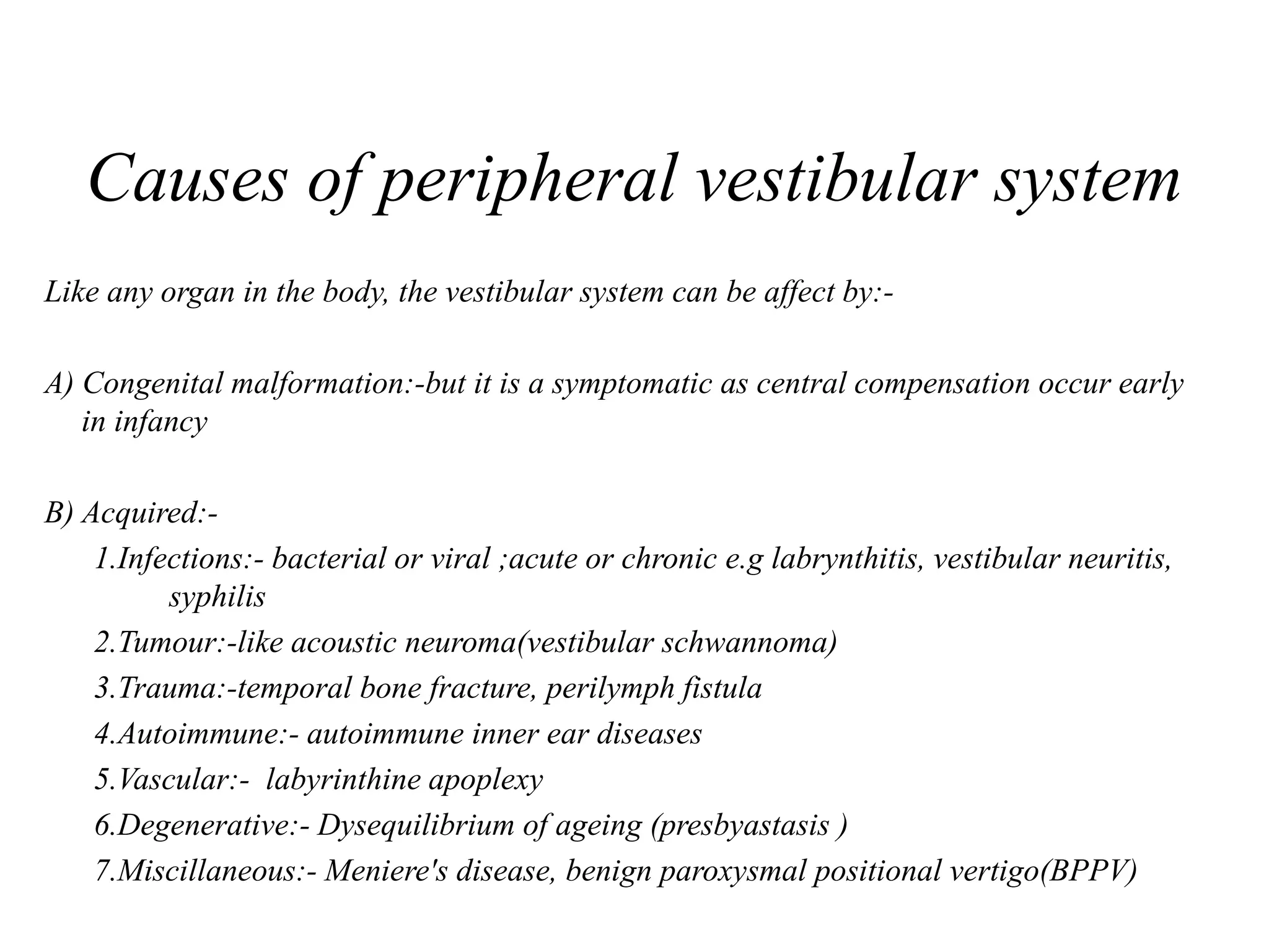 VERTIGO: CAUSES & MANAGEMENT | PPTX