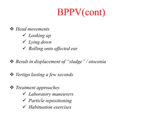 VERTIGO: CAUSES & MANAGEMENT | PPTX