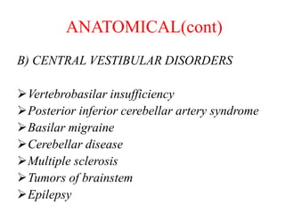 VERTIGO: CAUSES & MANAGEMENT | PPTX