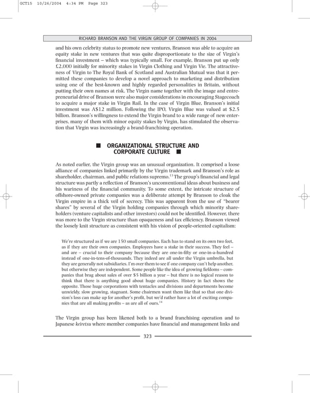 Case Study "Virgin Group of Companies" | PDF