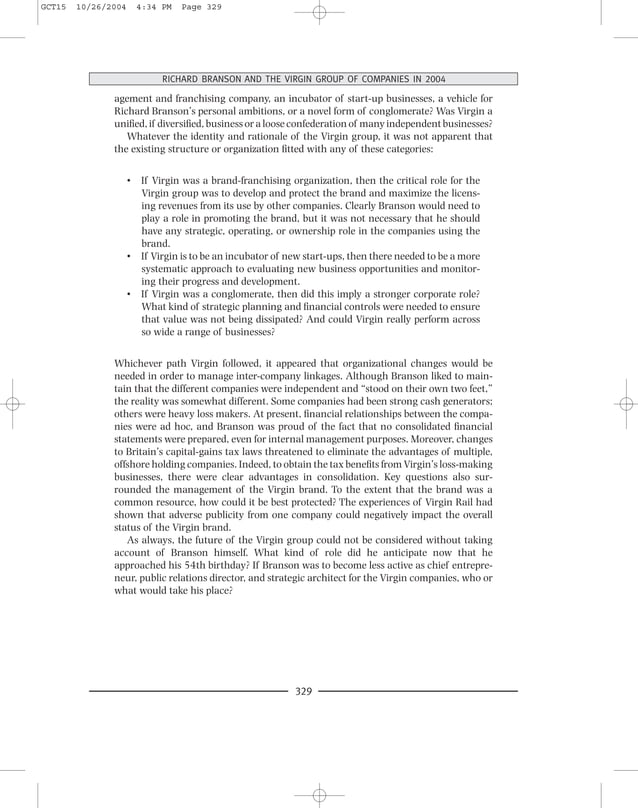 Case Study "Virgin Group of Companies" | PDF