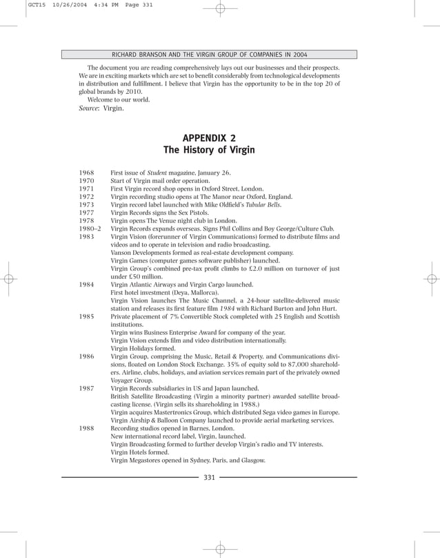 Case Study "Virgin Group of Companies" | PDF