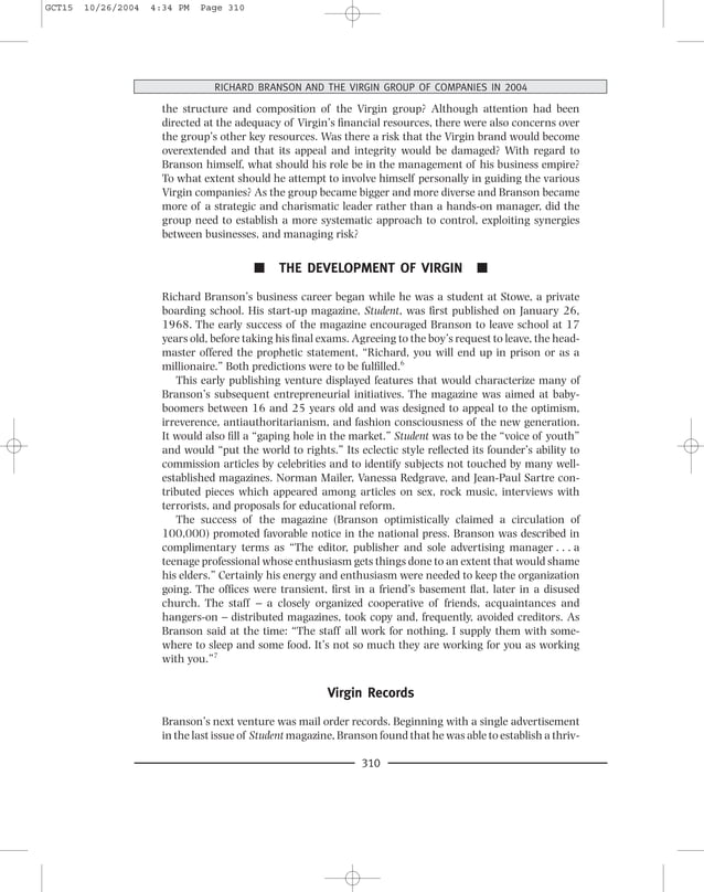 Case Study "Virgin Group of Companies" | PDF