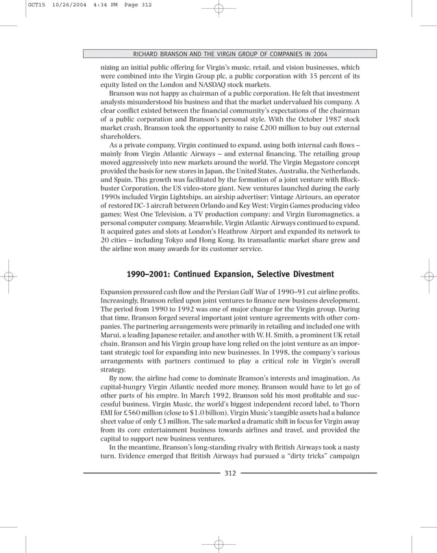 Case Study "Virgin Group of Companies" | PDF
