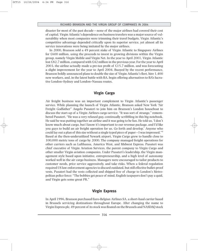 Case Study "Virgin Group of Companies" | PDF