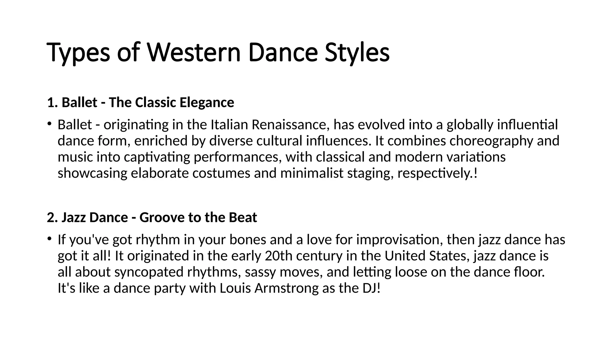 15 Western Dance Forms - Always High On.pptx