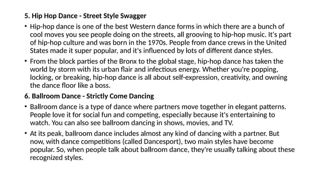 15 Western Dance Forms - Always High On.pptx | Hip Hop Music | Music