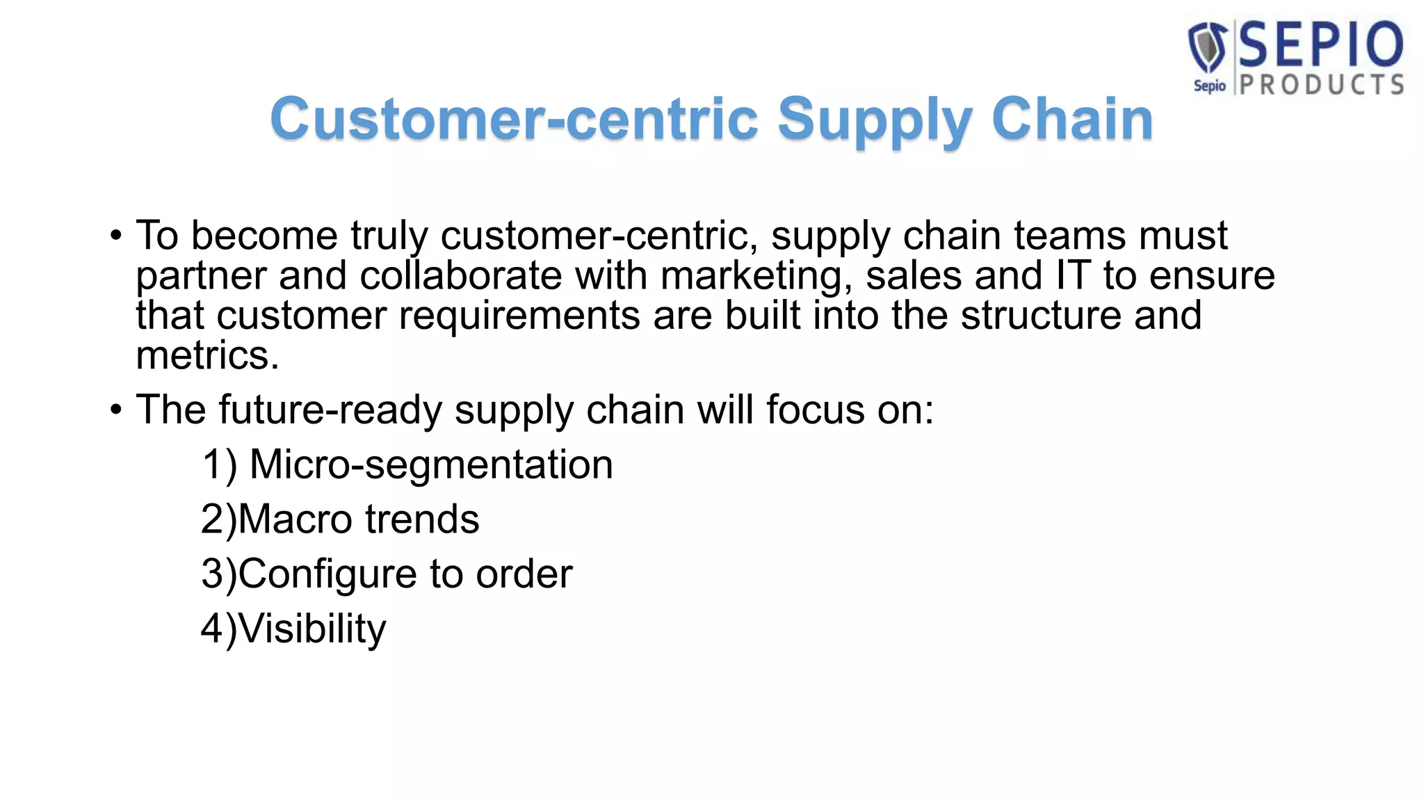What is a consumer centric supply chain? | PPT