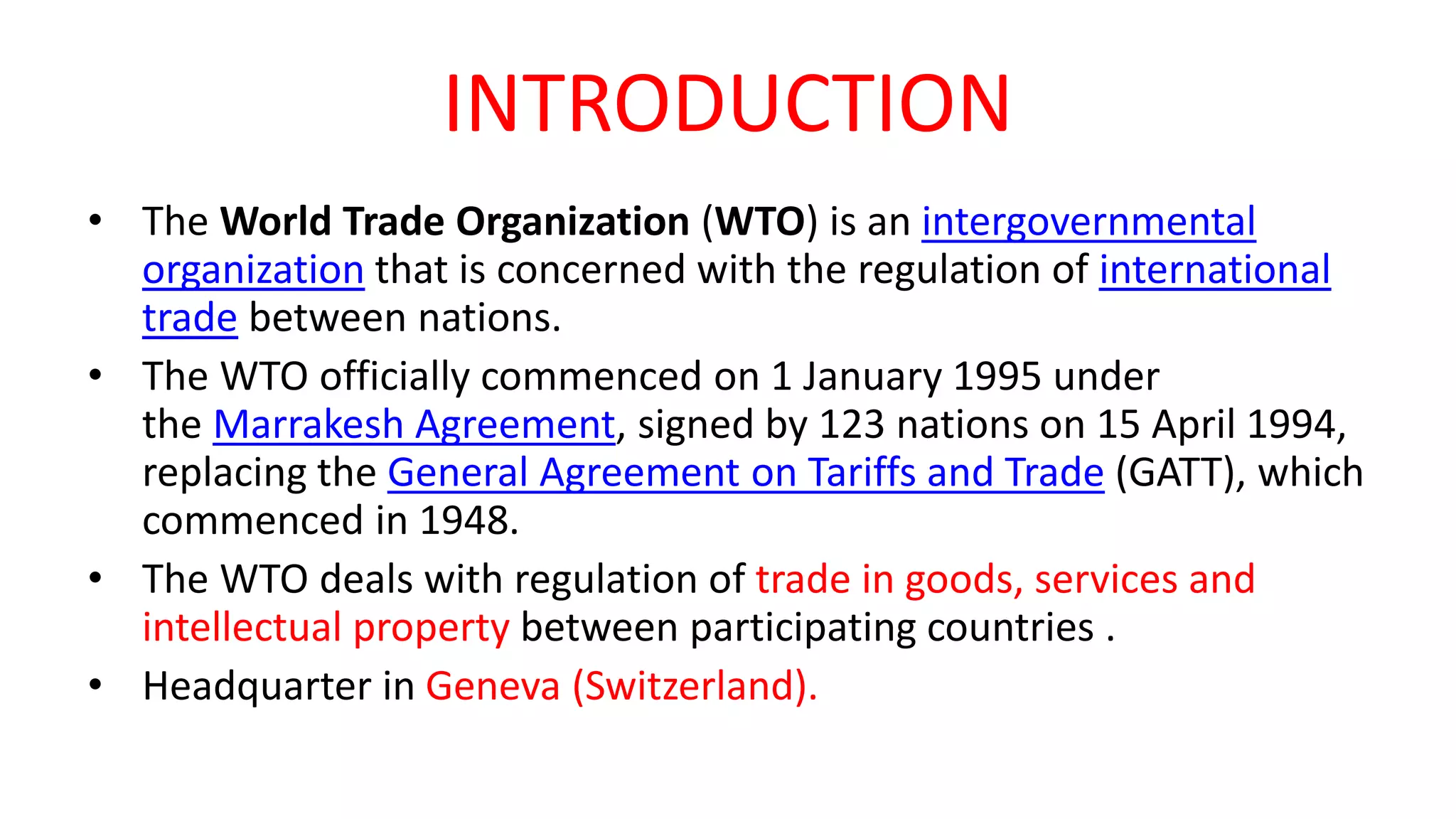 world trade organisation (wto) | PPT