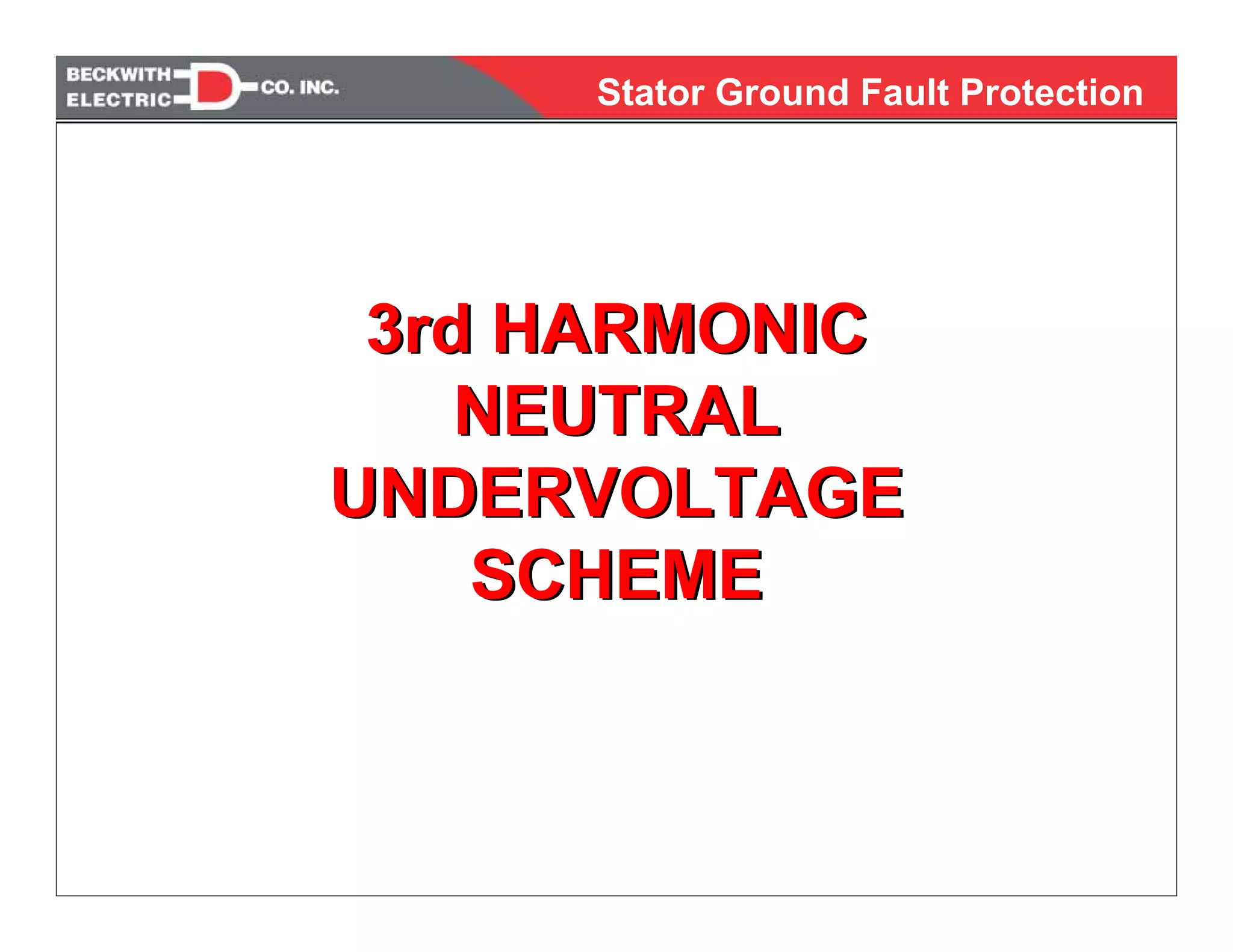 15 years of experience stator ground fault protection | PDF