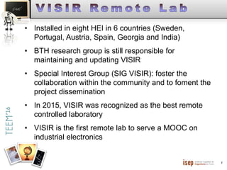 VISIR’s Usage as an Educational Resource: a Review of the Empirical Research | PPT