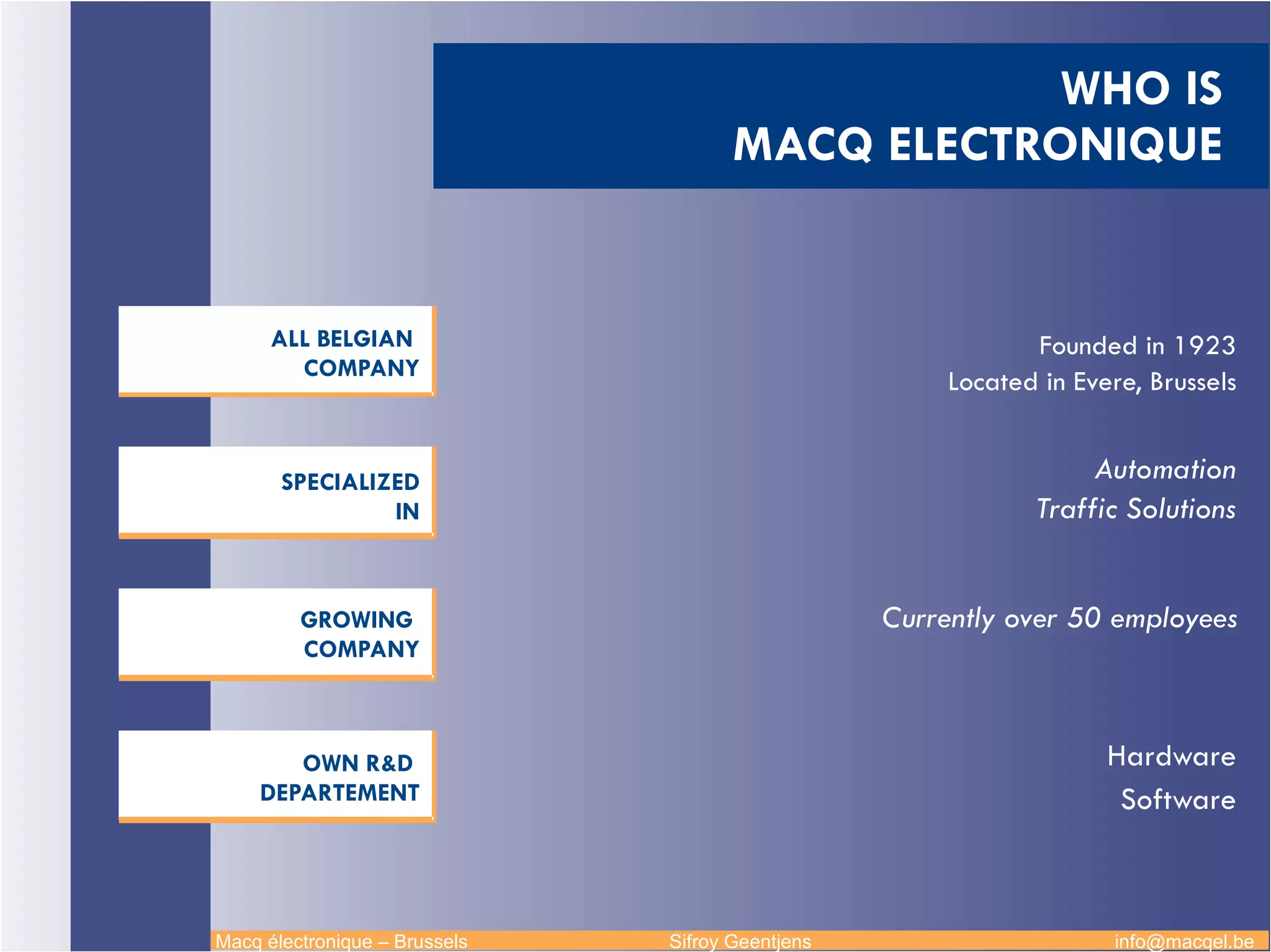 Introduction of Macq Electronique | PPT