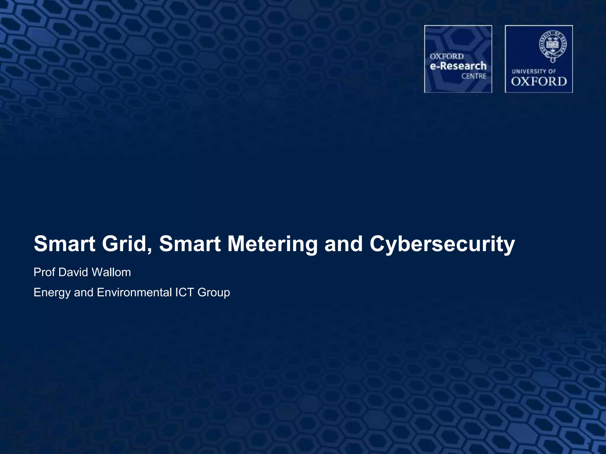 Smart Grid Smart Metering And Cybersecurity Ppt