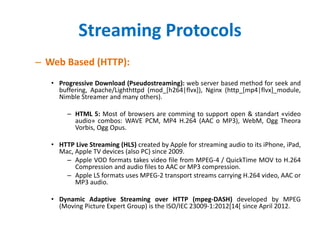 Multimedia Streaming Architecture | PPTX | Digital Audio | Computer Software and Applications