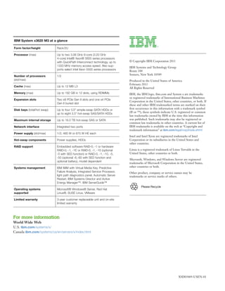 IBMSystem x3620 M3 IBMSystems and Technology Data Sheet | PDF