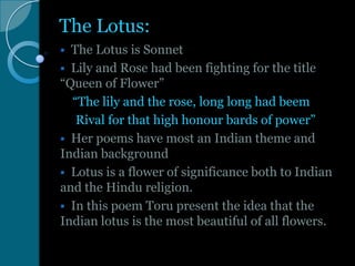 Toru Dutt as a poet | PPTX
